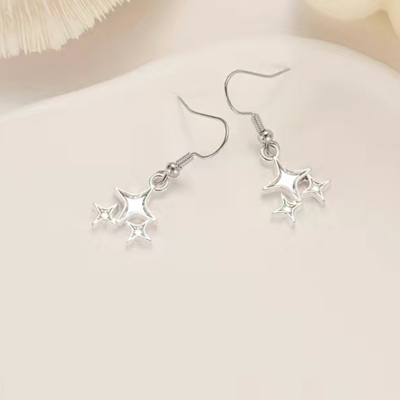 Jewelry | Nwt Three Sparkles Dangle Earrings | Poshmark